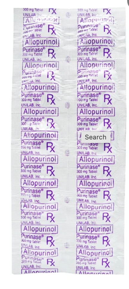 PURINASE 300MG TAB (ALLOPURINOL) – Genbrand Pharmacy